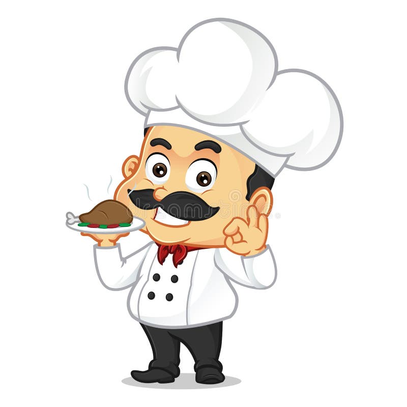 Chef Cartoon Giving Thumb Up Stock Vector - Illustration of chef, happy ...
