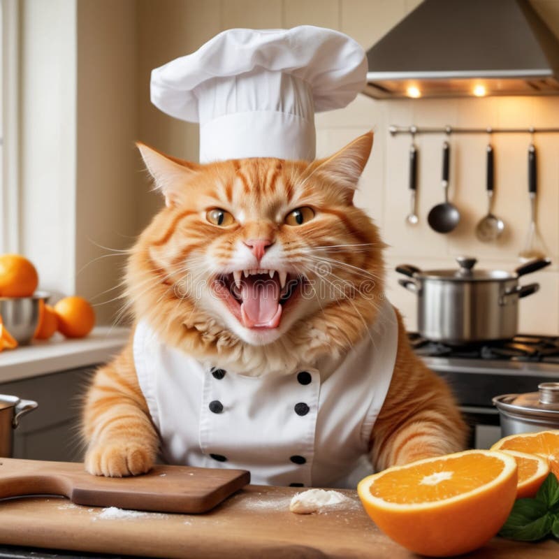 Chef Cat S Culinary Catastrophe: a Kitchen Comedy Stock Illustration ...