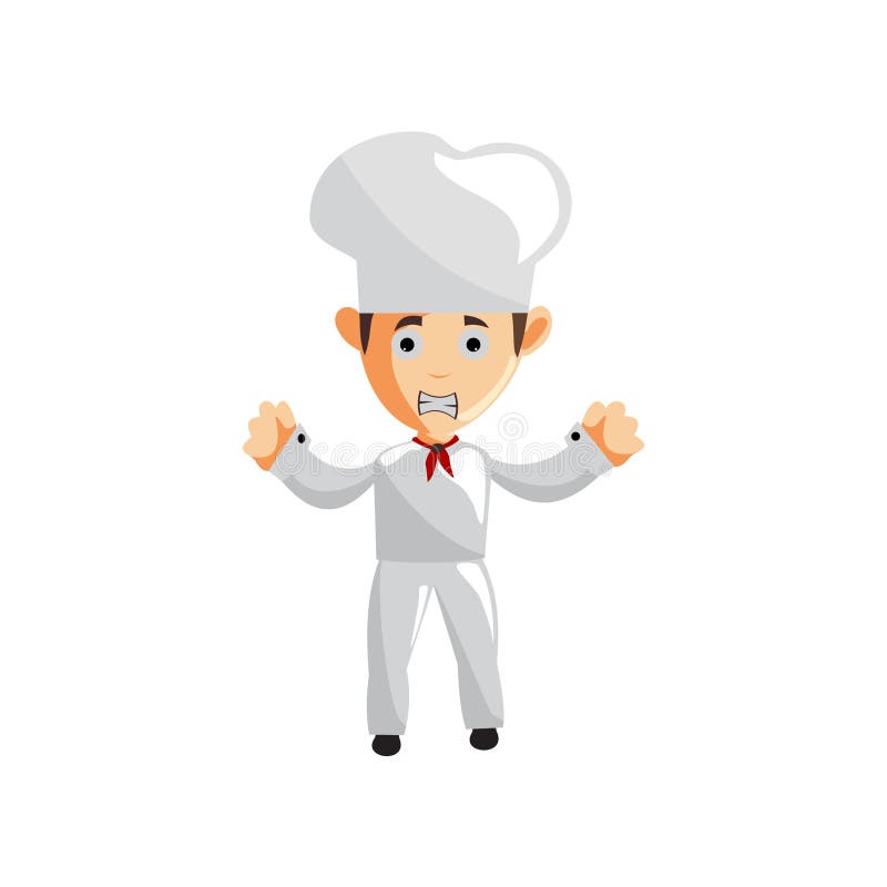 Chef Character Creation Illustration Template Pose Angry Stock Vector ...