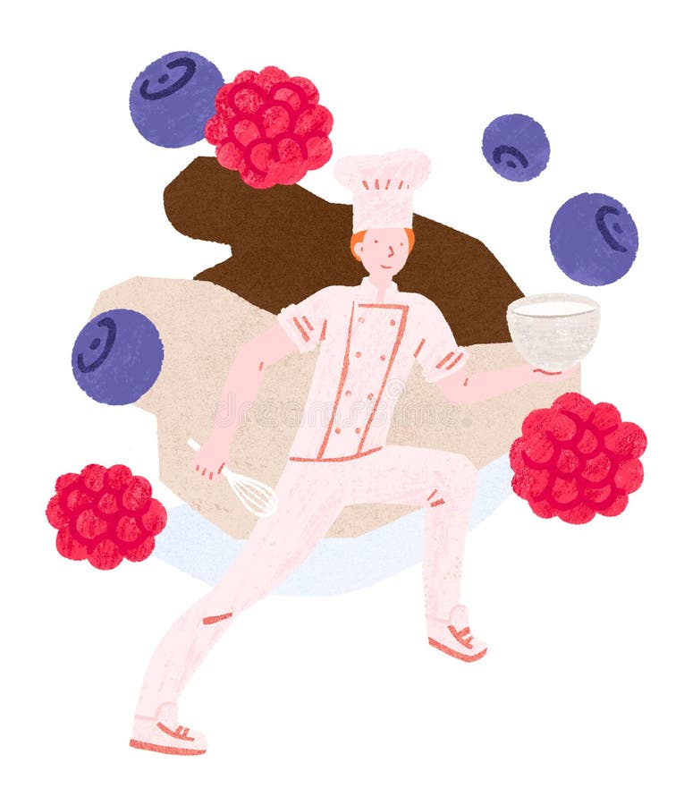 Chef Character. Hand Drawn Illustration of Cook Stock Illustration ...