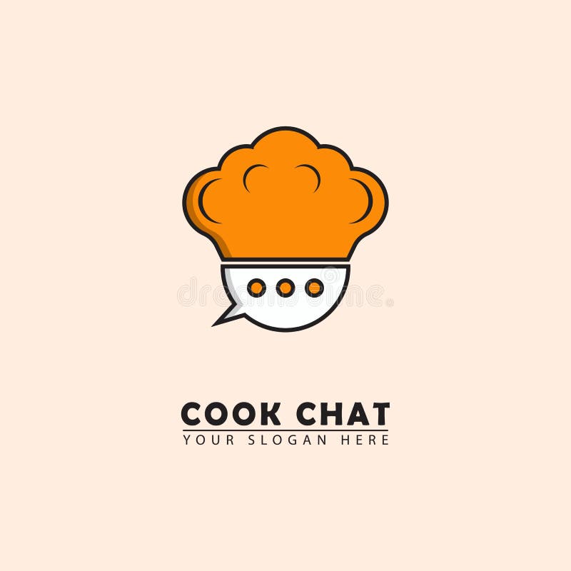 Chef chat logo icon vector stock vector. Illustration of message ...