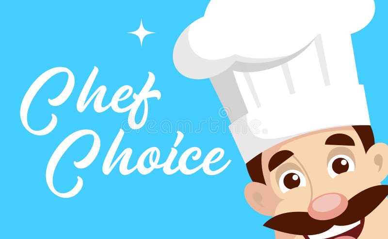 Chef with Choice Text Vector Illustration Stock Vector - Illustration ...