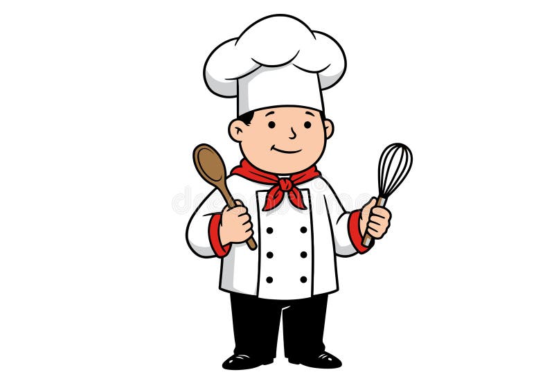 Chef Clipart Design. stock illustration. Illustration of spoon - 359581626