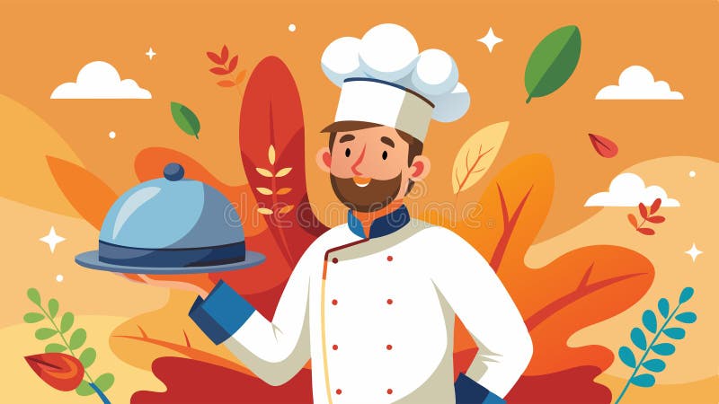 Chef with Cloche stock vector. Illustration of career - 343004015