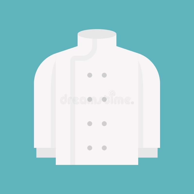 Chef Clothes Uniform Icon, Flat Design Vector Stock Vector ...