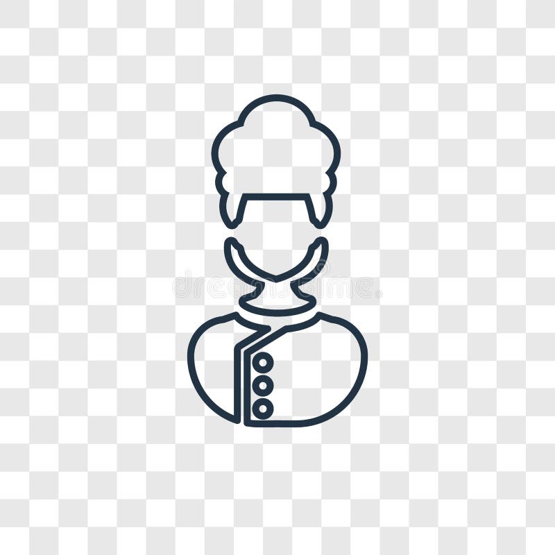 Chef Concept Vector Linear Icon Isolated on Transparent Background ...