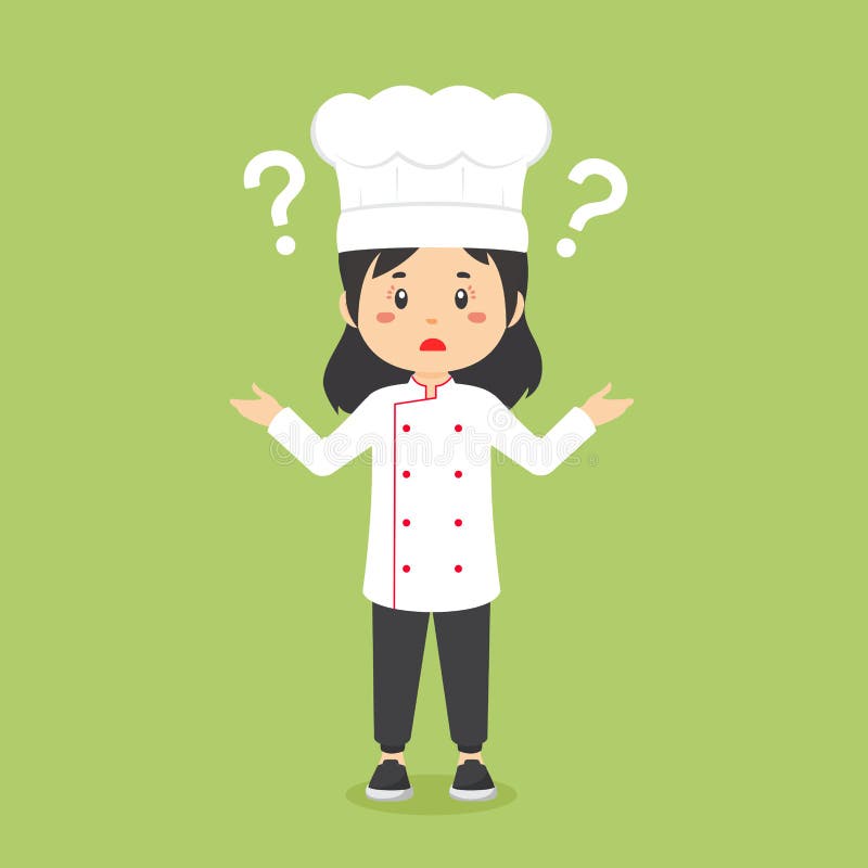 Chef Confused with Question Mark Stock Vector - Illustration of couple ...