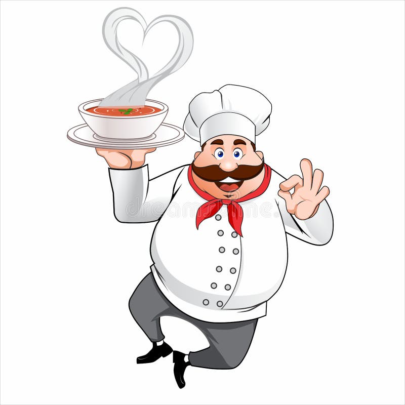 Smiling italian cook stock vector. Illustration of artwork - 19541909
