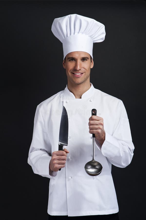 Cook stock photo. Image of ingredient, genuine, suit, person - 8856204