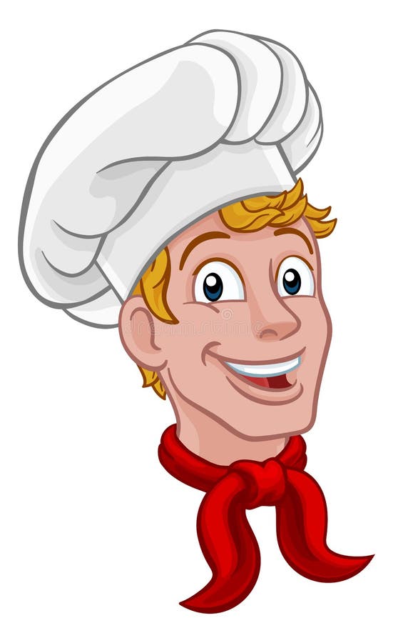 Chef Cook Baker Cartoon Character Stock Vector - Illustration of head ...