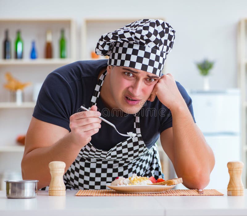 Chef Cook Cooking a Meal Breakfast Dinner in the Kitchen Stock Photo ...
