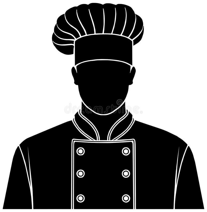 Chef or Cook Icon in Black. Generative AI Stock Vector - Illustration ...