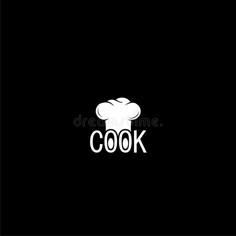 Chef Cook Icon Isolated on Dark Background Stock Vector - Illustration ...
