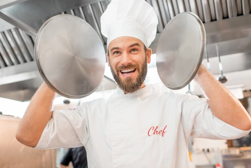 Chef cook at the kitchen stock image. Image of exhausted - 86223327