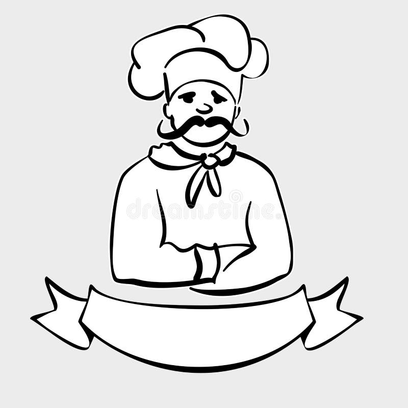 Chef, Cook Label Cartoon Vector Illustration Stock Vector ...