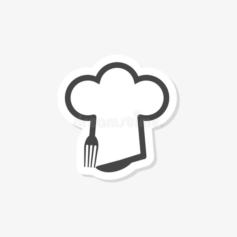 Chef Cook Logo Icon on White Background Stock Vector - Illustration of ...