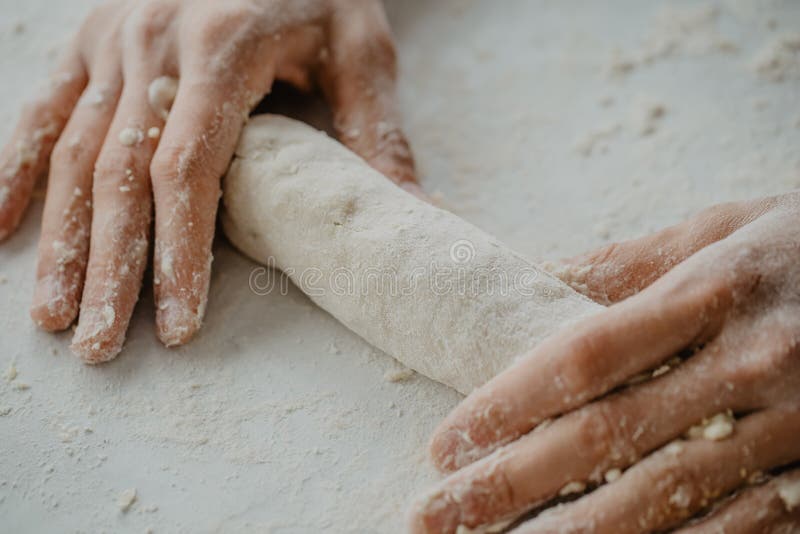 Chef Cook Making Traditional Dough Stock Photo - Image of handmade ...