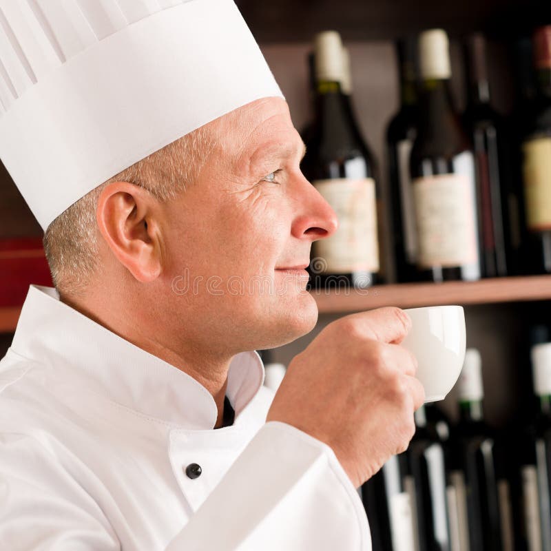 Chef Cook and Waiter Restaurant Wine Bar Stock Photo - Image of indoors ...