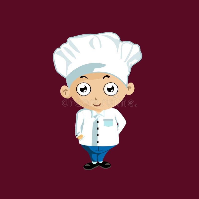 The Cute Alien Cartoon Character Becomes a Chef Wearing a Chef Costume ...