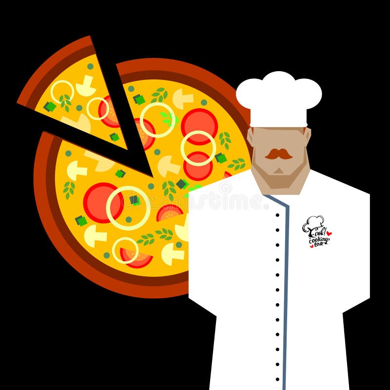 Chef Cook Serving Food Realistic Cartoon Character Design Stock ...