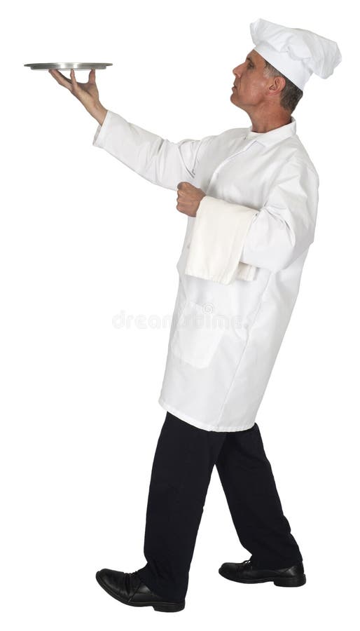 Chef, Cook, Waiter, Server, Isolated Stock Photo - Image of male, food ...