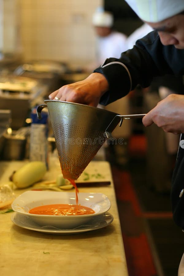 Chef cooking stock image. Image of cafe, sauce, kitchen - 4804309