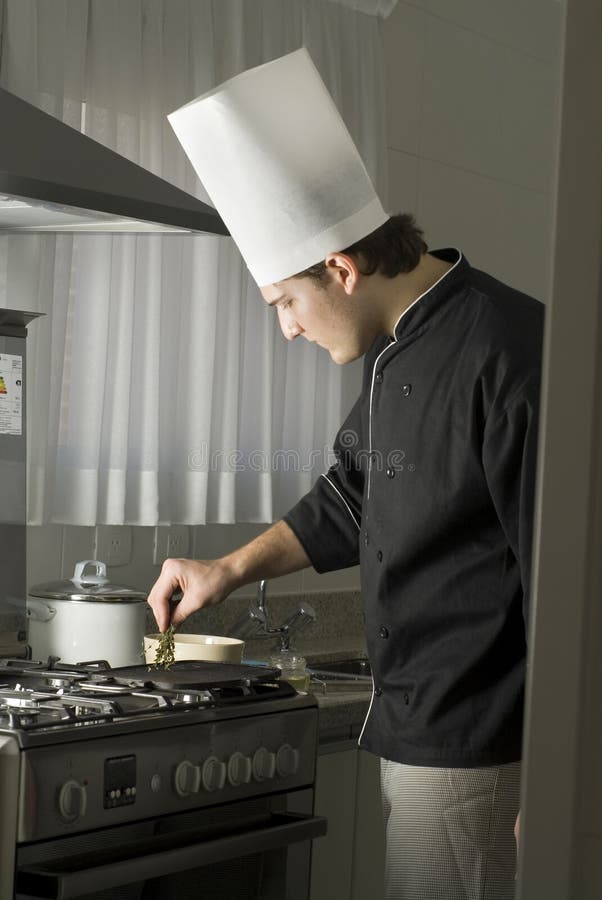 Chef Cooking stock image. Image of person, stand, house - 6409365