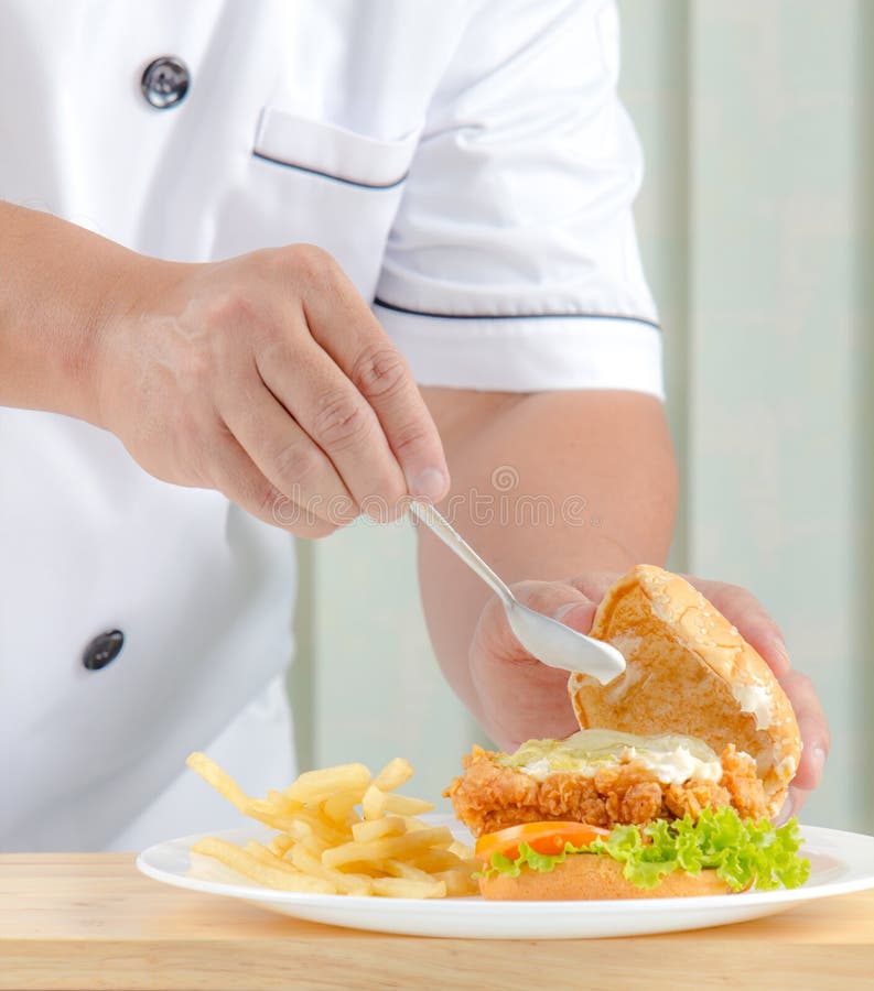 Chef cooking stock image. Image of fresh, cheese, fast - 47880105