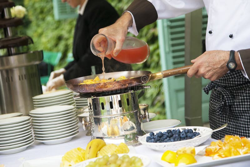 Chef is cooking fruit stock image. Image of delicious - 38936773