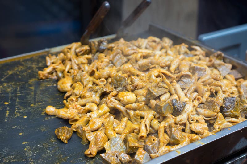 Chef is Cooking Japanese Style at the Restaurant. Stock Photo - Image ...