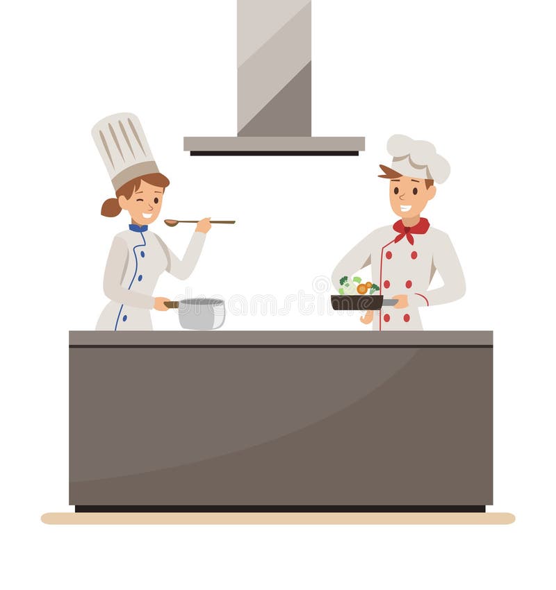 Chef Cooking in Restaurant Character Design No.12 Stock Vector ...