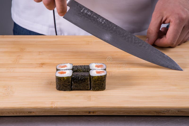 Chef Cooking Rolls in Restaurant Kitchen55 Stock Image - Image of cook ...