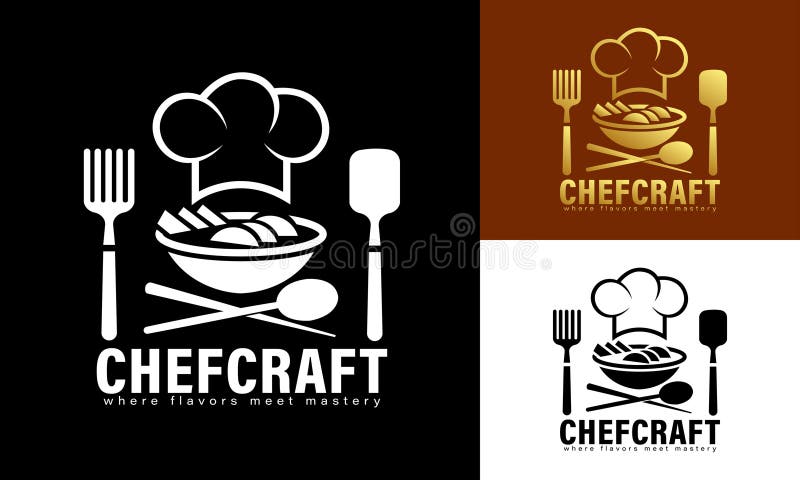 Chef Craft Culinary Excellence Vector Logo Stock Vector - Illustration ...
