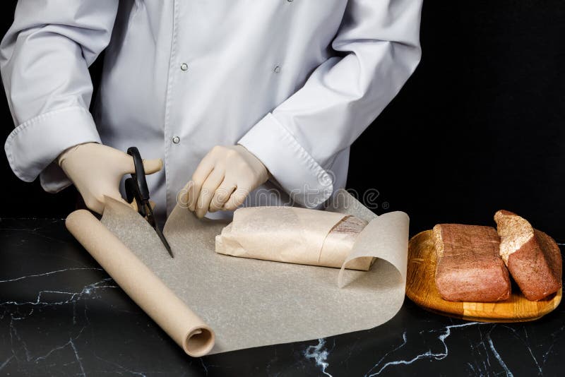 The Chef Cut Parchment Paper Stock Photo - Image of dinner, cook: 158454498