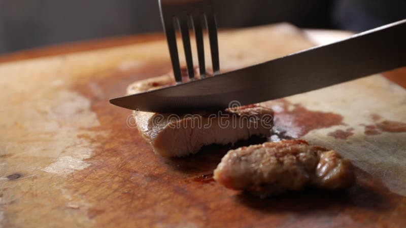 The Chef Cuts the Onion into Half Rings for a Signature Dish. Stock ...