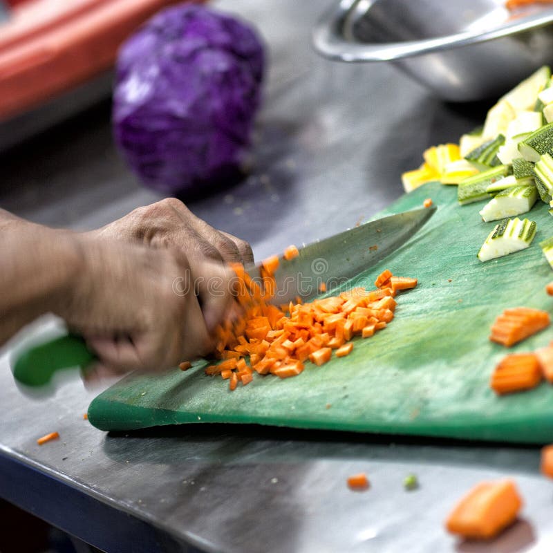 A Chef Cutting Vegetables for Food Preparation Stock Photo - Image of ... A Chef Cutting Vegetables for Food Preparation Stock Photo - Image of ...