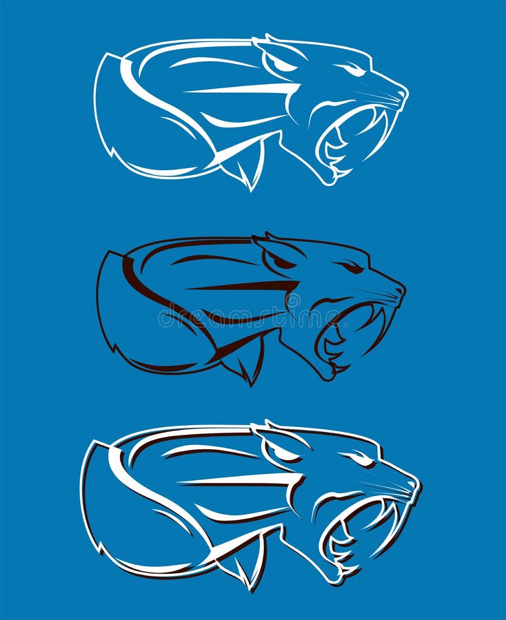 Chef D'hurlement De Tigre De Saccage Illustration de Vecteur ...