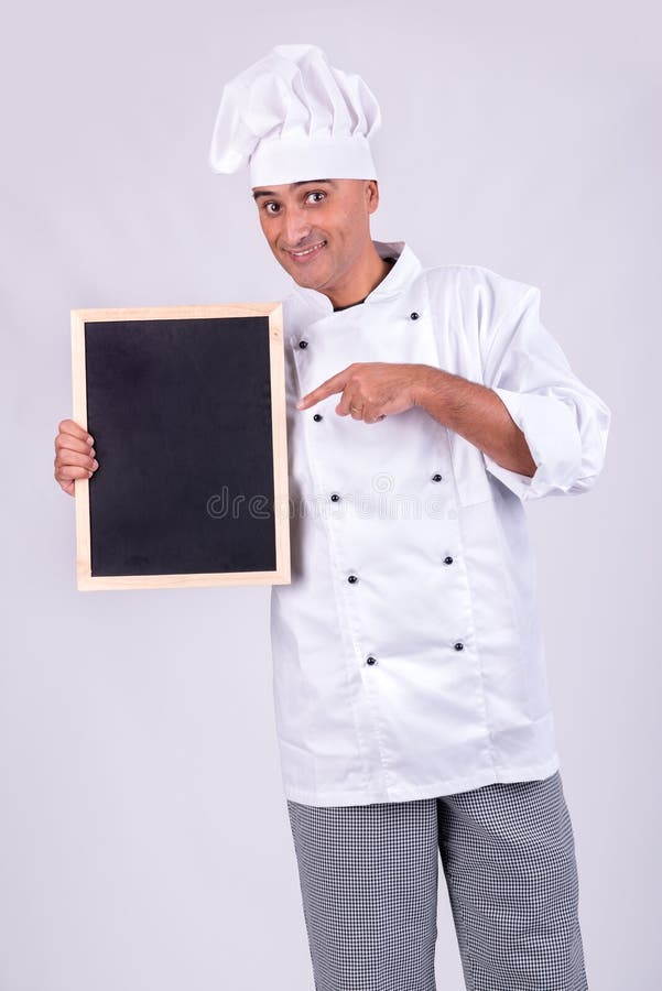 Chef with menu stock photo. Image of service, empty, chef - 13308024