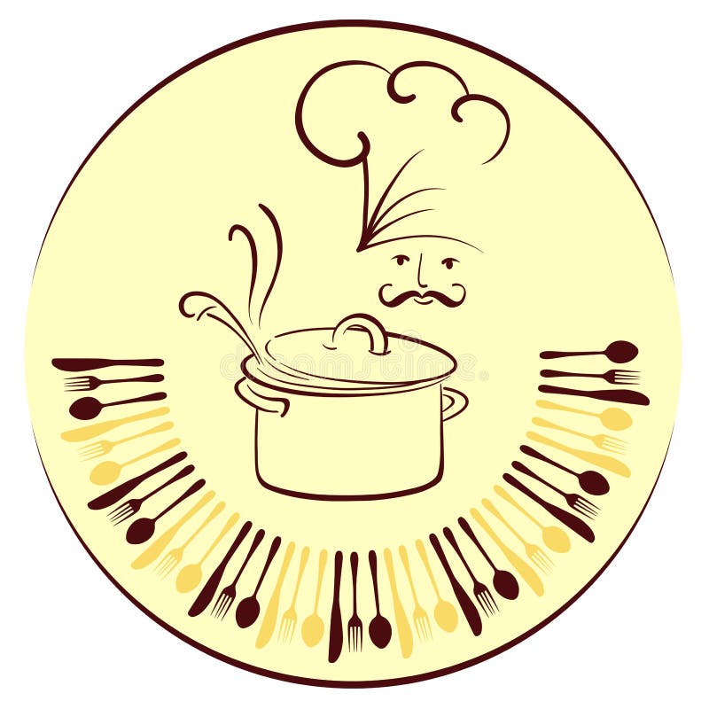 Big chef Mr. cook stock vector. Illustration of graphic - 21424541