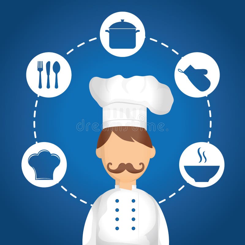 Chef design. stock vector. Illustration of menu, elementsymbol - 73310768
