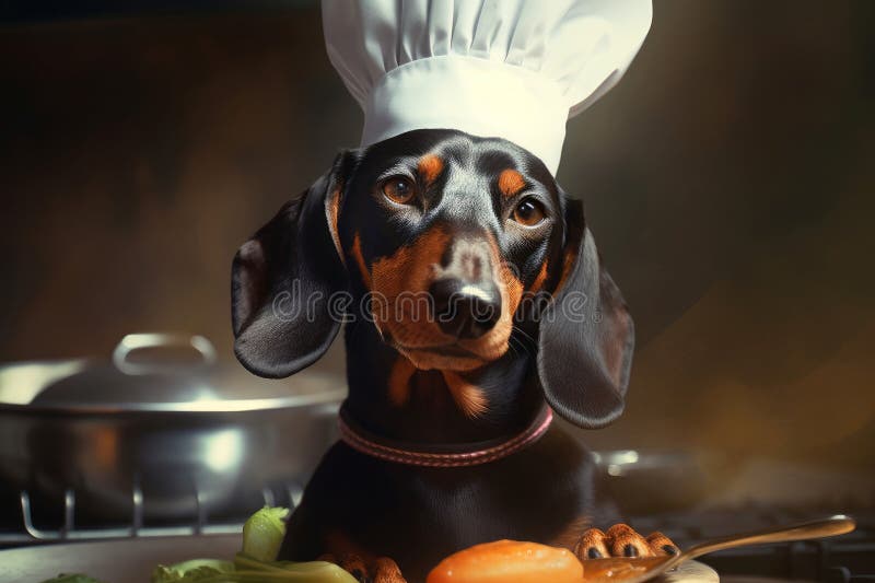 Chef Dog Cooking. Generate Ai Stock Illustration - Illustration of cook ...