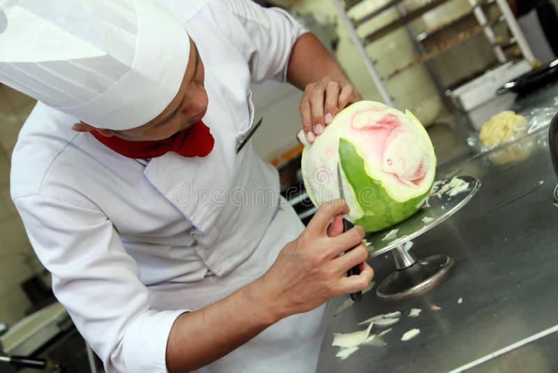 Chef Working in the Kitchen Stock Image - Image of chefs, asia: 9631125