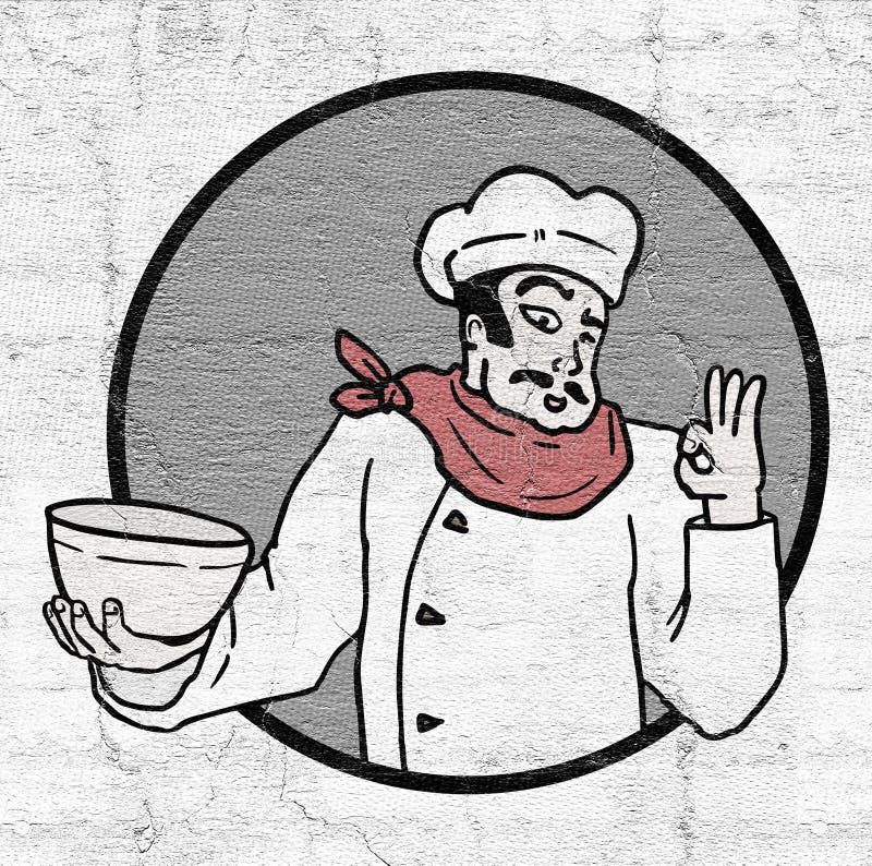 Chef draw stock illustration. Illustration of dinner - 96461966