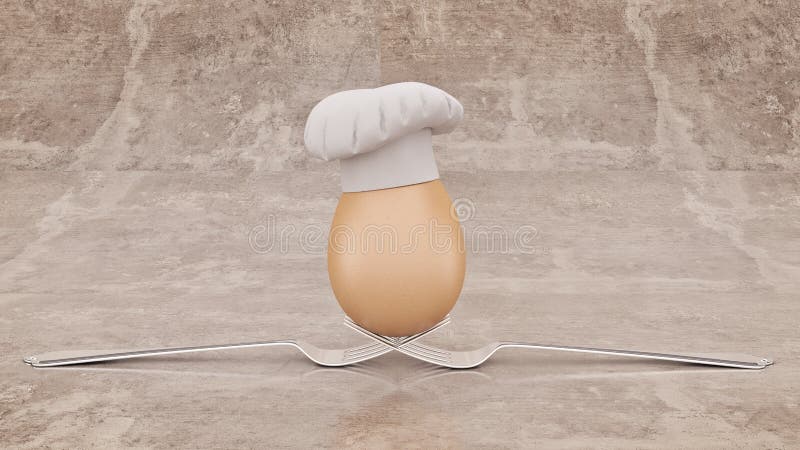Chef egg. concept cook stock illustration. Illustration of cooking ...