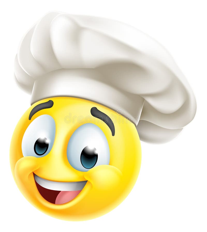 Chef emoticon with ok hand stock vector. Illustration of dish - 30700065