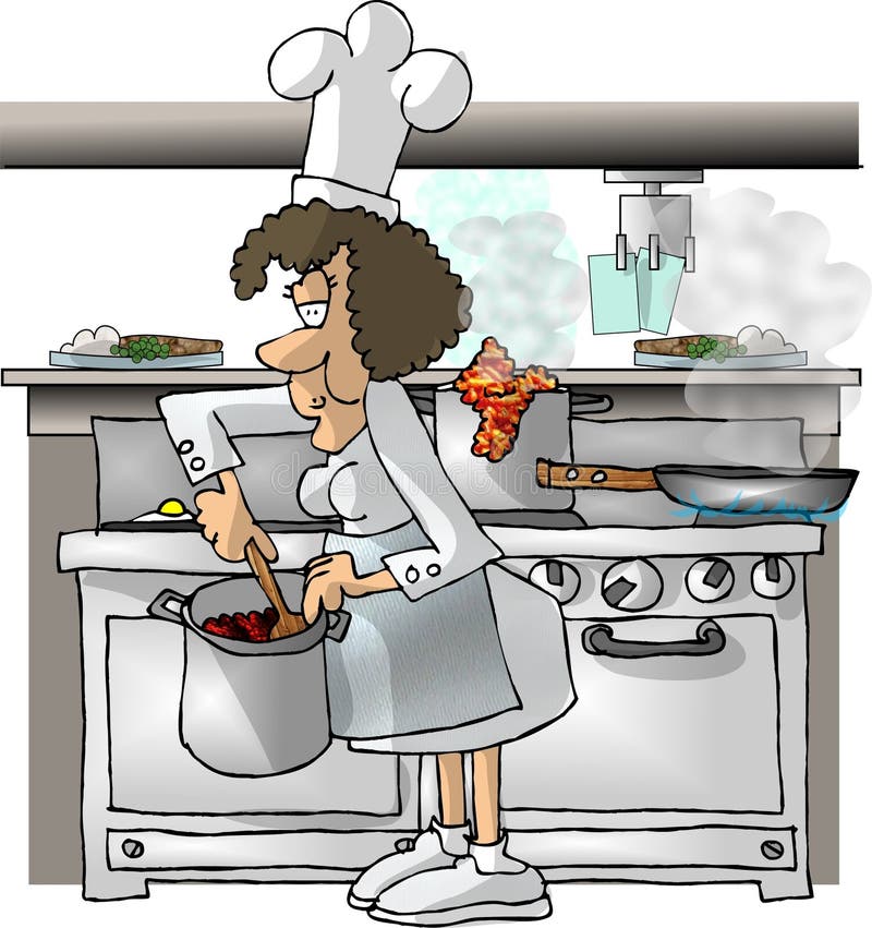 Cuisinier De Chef Caricature Stock Illustrations, Vecteurs, & Clipart ...