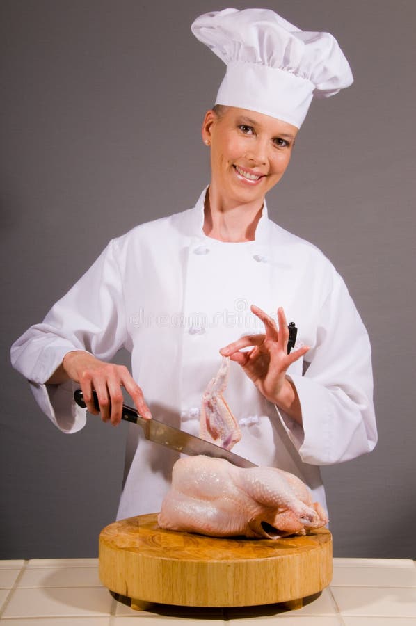Chef Fabricates a Chicken stock photo. Image of fabricating - 4725432
