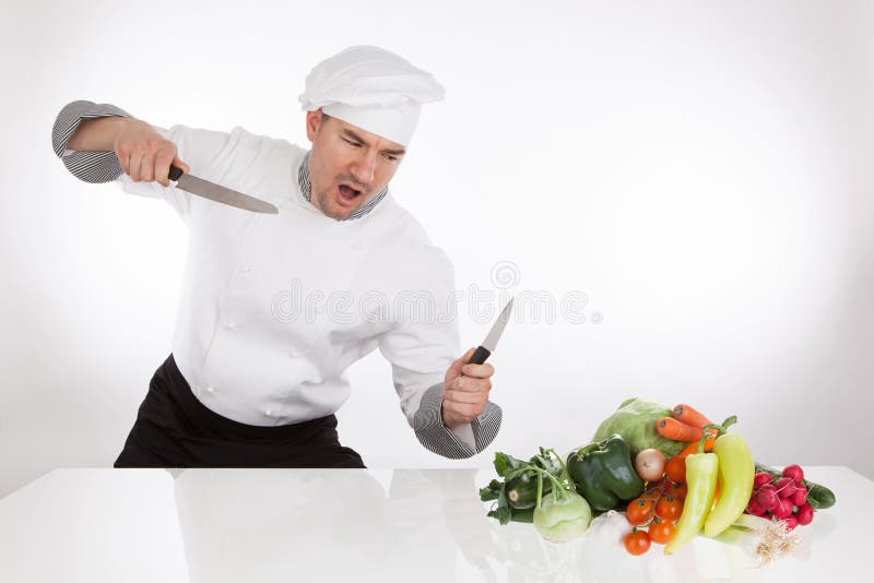 Chef fighting stock image. Image of chef, face, fighting - 40174395