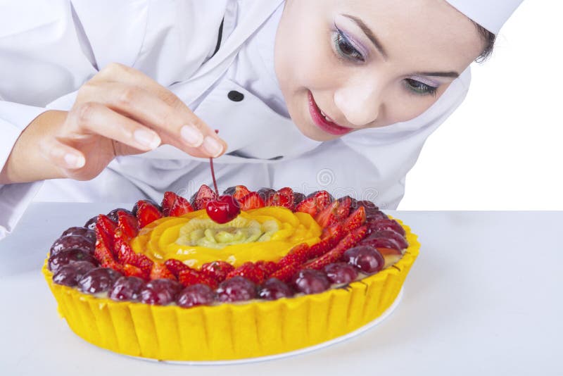 Chef Final Touch - Isolated Stock Image - Image of chef, holding: 30584925
