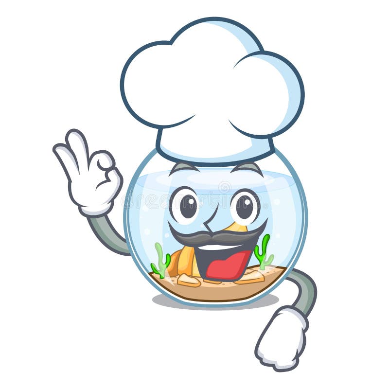 Chef Fishbowl in Glass Sphere on Mascot Stock Vector - Illustration of ...